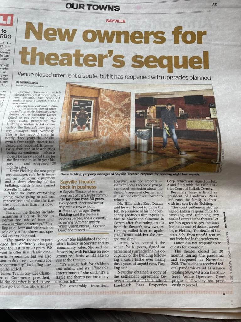 About - Sayville Theater